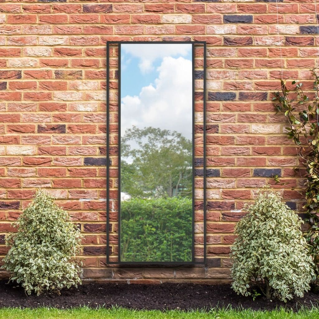 Highline Metal Black Panel Mirror (2 Sizes) - Soraya Interiors UK