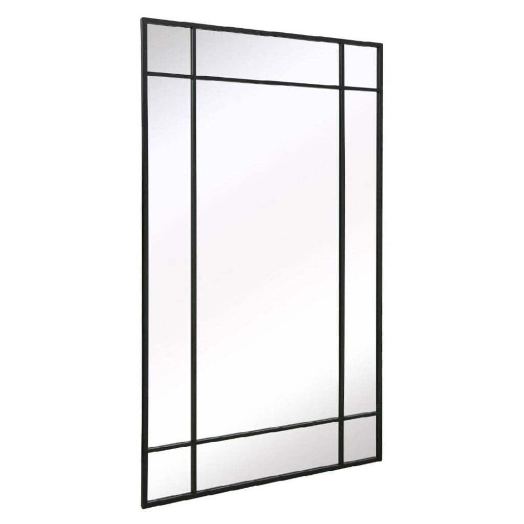 Imperial Modern Black Metal Mirror (4 Sizes) | Soraya Interiors UK