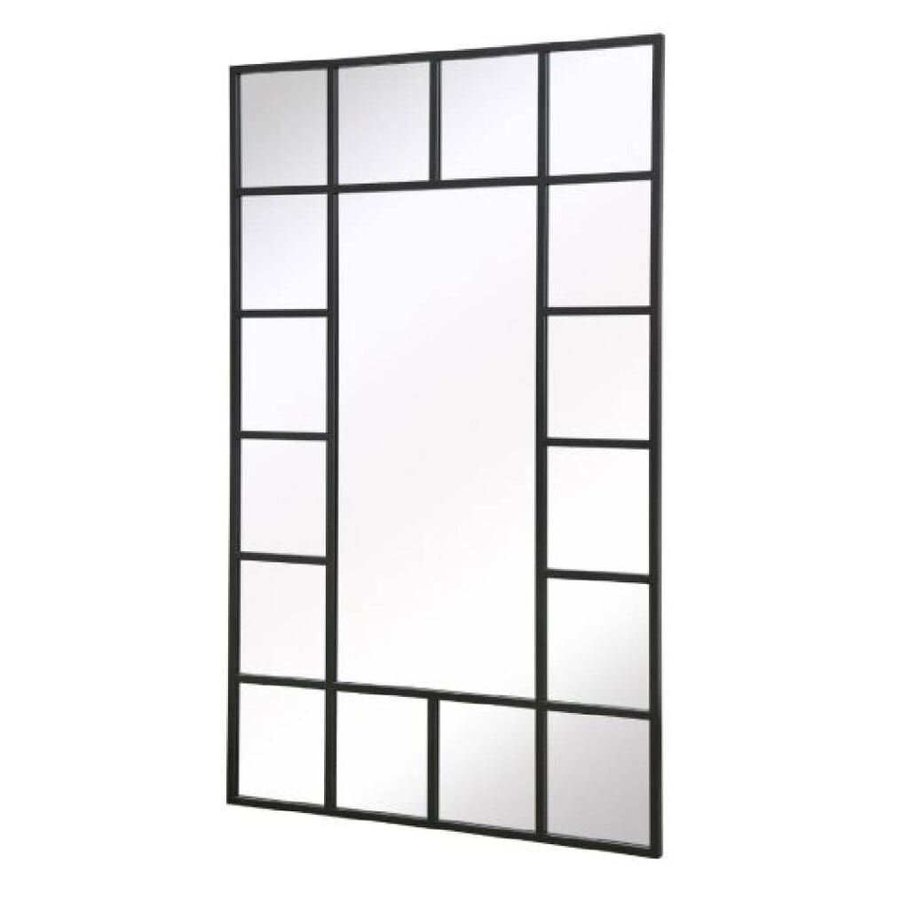 Urban Black Industrial Metal Mirror (2 Sizes) | Soraya Interiors UK