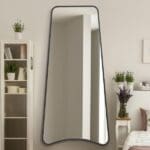 Bishop Black Metal Trapezoid Mirror (3 Sizes) | Soraya Interiors UK